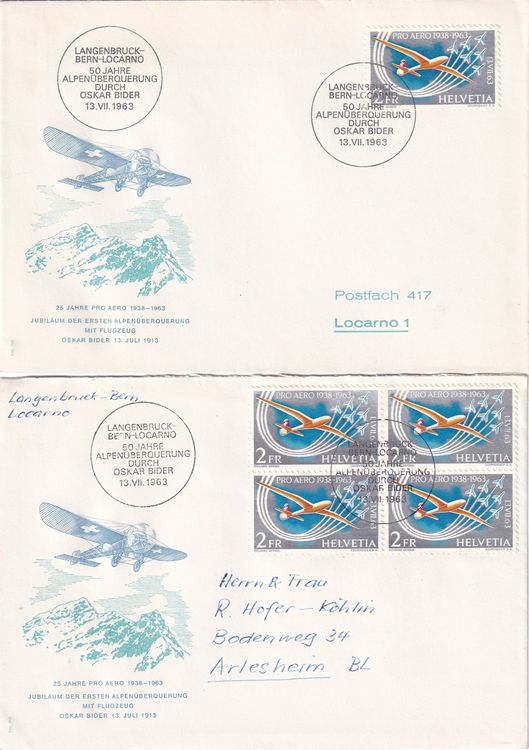 1963 Sondermarke 25 Jahre Pro Aero | Kaufen auf Ricardo