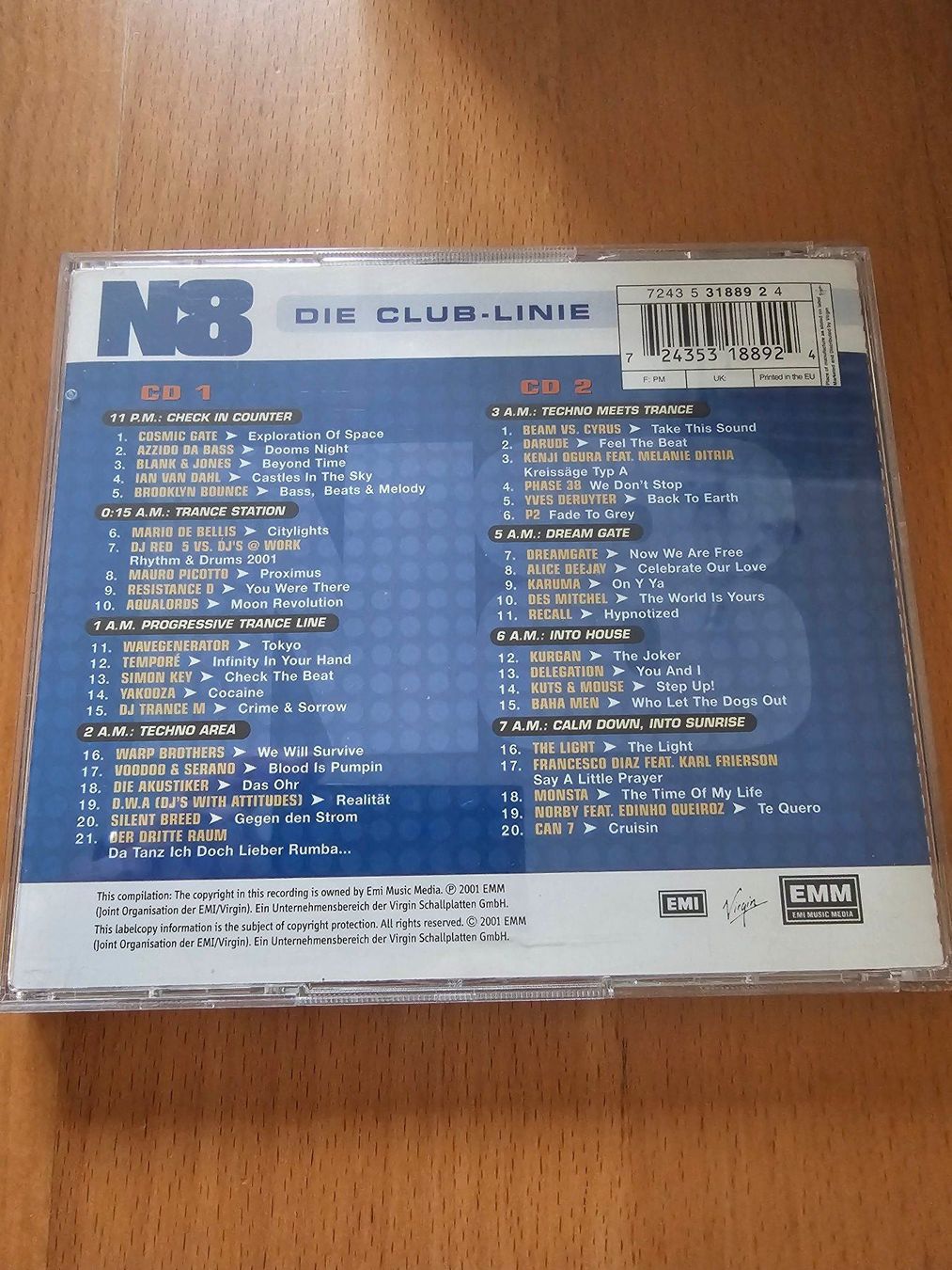 2 CD - Various – N8 Die Club-Linie (2001) (Gebraucht) in Biberist für ...