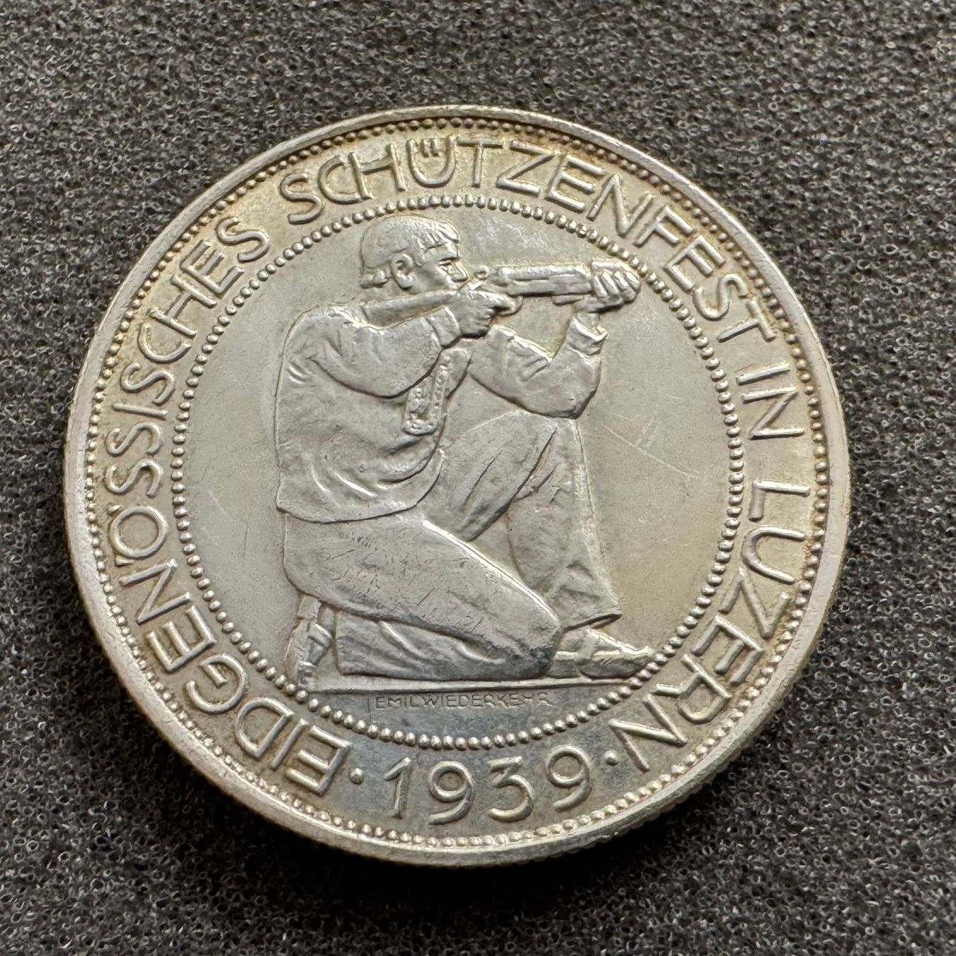 5 Franken Silber Schützentaler Luzern 1939 - 3 (Gebraucht) in Reitnau für CHF 26 – mit Lieferung ...