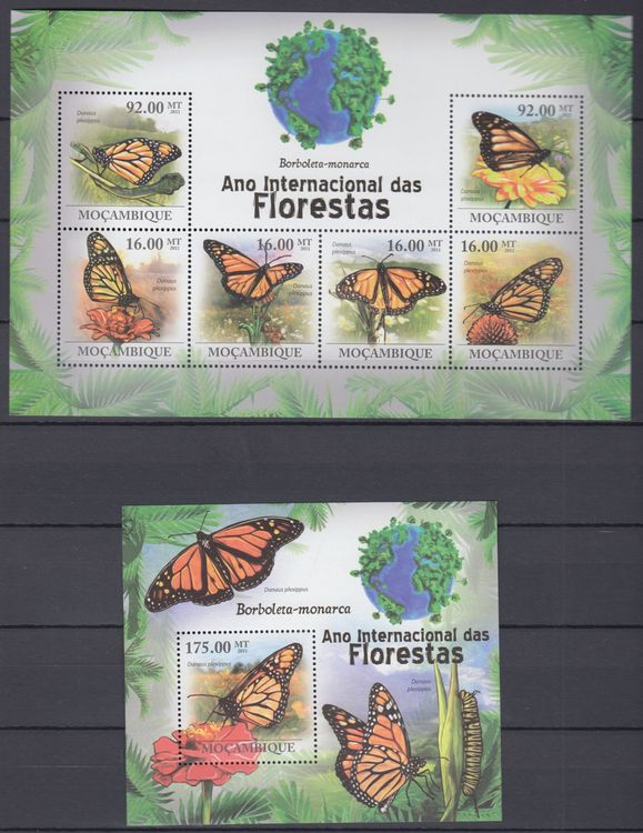 MOSAMBIK 2011 SCHMETTERLINGE FLORA KB+BLOCK ** | Kaufen auf Ricardo