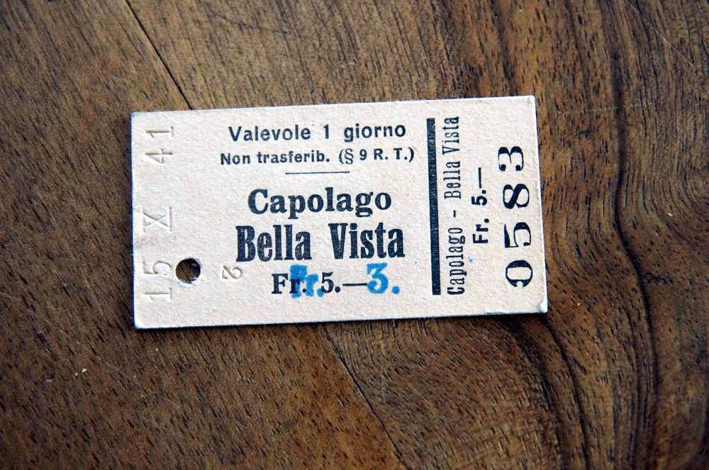 MG Billet Capolago - Bella-Vista - 1941 (Gebraucht) in Schönenwerd für ...