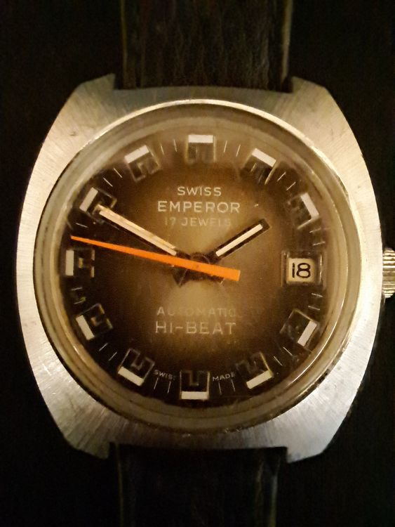 1975 Automatic Uhr Swiss Emperor Datum 17 Jewels Stahl D=30 (Gebraucht) in Basel für CHF 45 ...