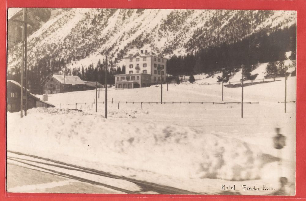 Hotel Preda Kulm mit RhB-Bahnlinie - Fotokarte ca. 1920 (Gebraucht) in Fislisbach für CHF 6 ...