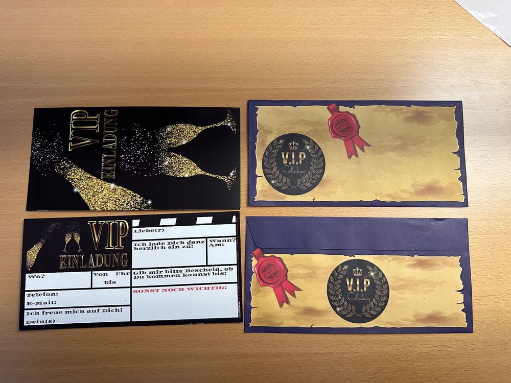 10 Vip einladungskarten couvert und karte gatsby motto party | Kaufen ...