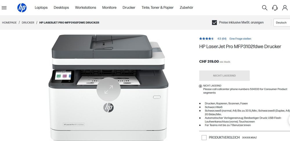 HP LaserJet Pro MFP 3102fdw, neu/Originalverpackt, Top-Preis (Neu und ...