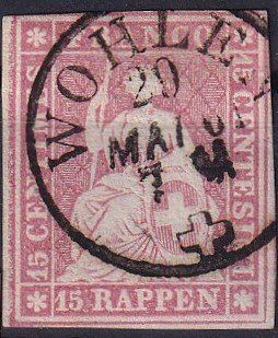 STRUBEL 24 Top Stempel "WOHLEN " (Gebraucht) in Samnaun-Compatsch für CHF 20 – mit Lieferung auf ...