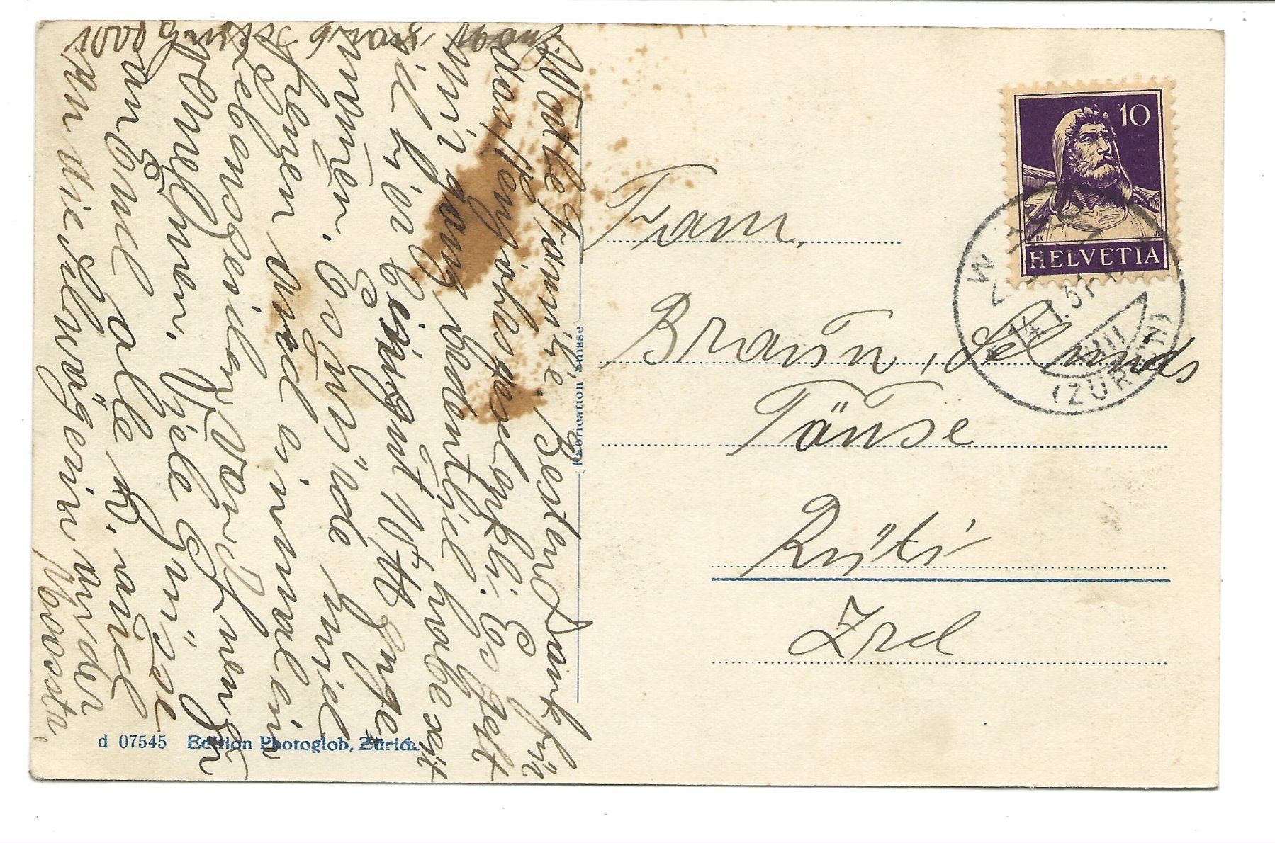 Wald (ZH) Sonnenberg - Zürcher Heilstätte - echt Foto - 1931 (Gebraucht ...