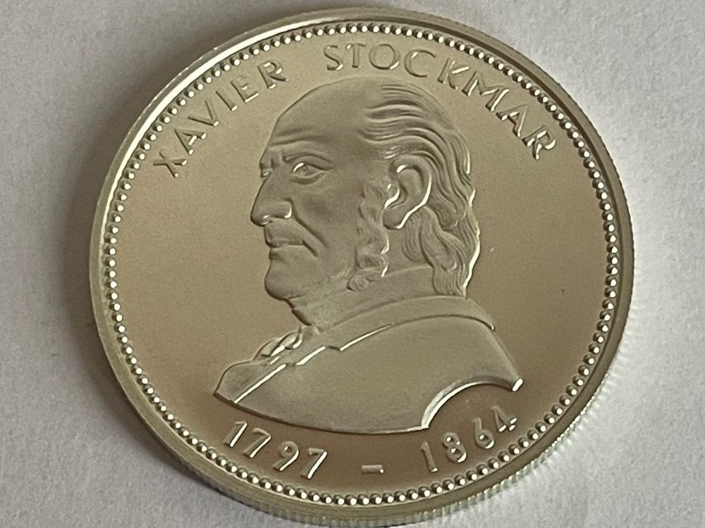 Superbe pièce commémorative en ARGENT XAVIER STOCKMAR (Gebraucht) in ...