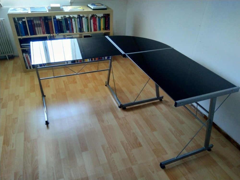 Schreibtisch, Pult aus Glas und Metall | Kaufen auf Ricardo