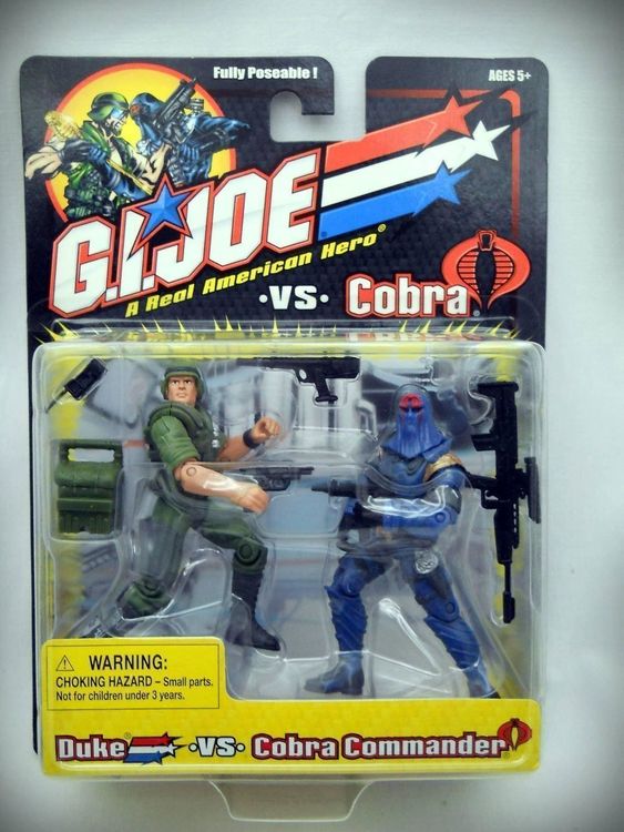 GI JOE COBRA DUKE VS. COBRA COMMANDER HASBRO 2002 USA IMPORT (Neu und originalverpackt) in ...