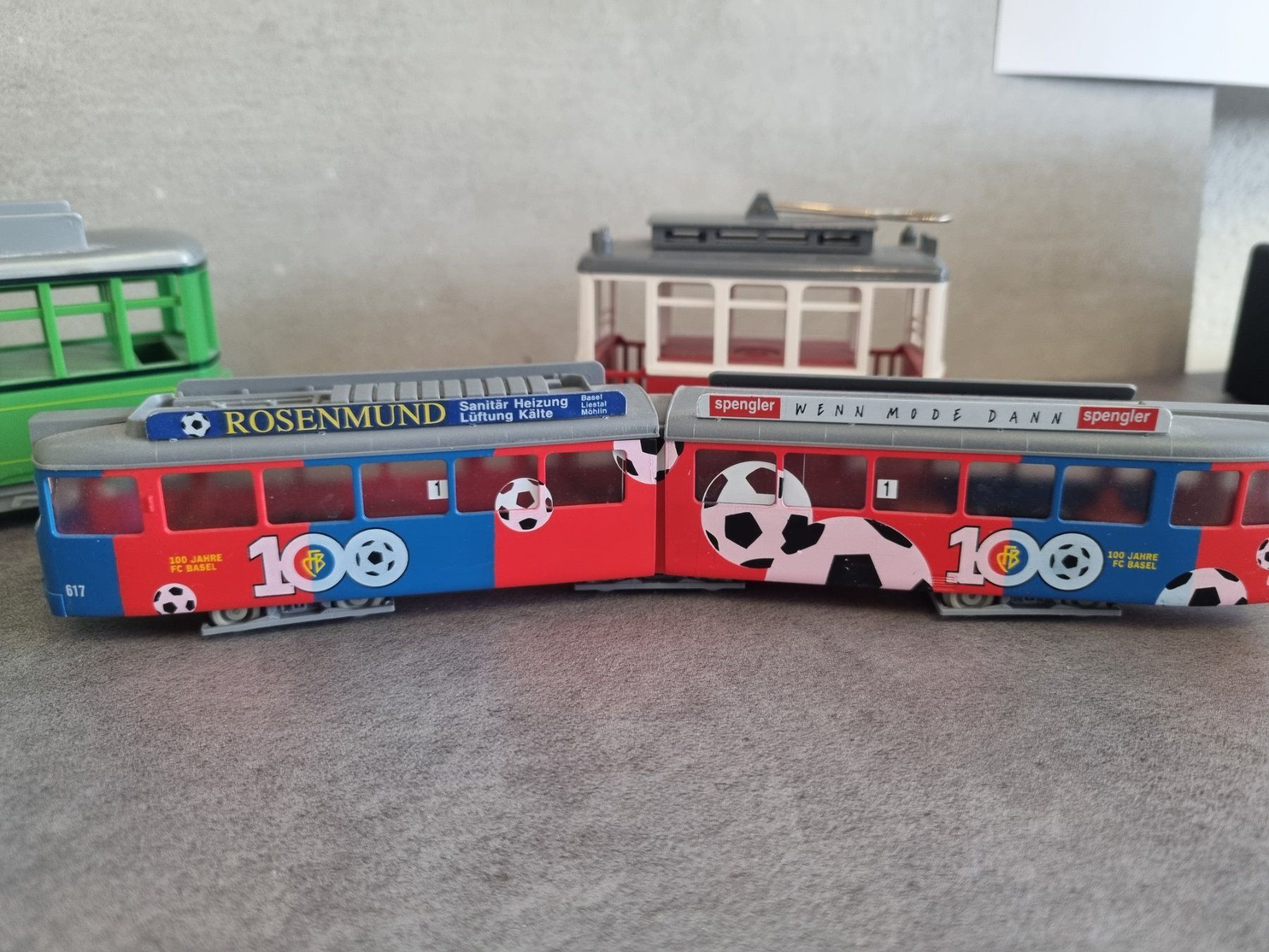 Mini FC Basel Trämli 618, 3 x BVB Motor/Speisewagen, EHEIM (Gebraucht ...