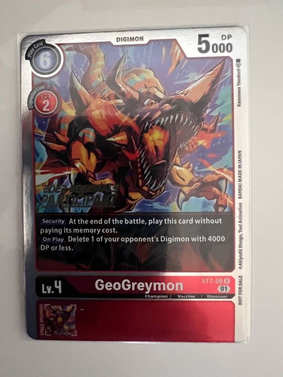 Digimon TCG GeoGreymon Regionals | Kaufen auf Ricardo
