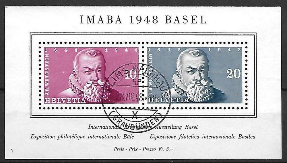 1948:IMABA Block gest.Flims Waldhaus | Kaufen auf Ricardo