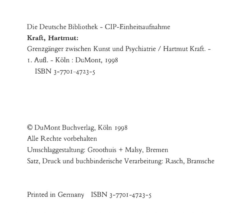Grenzgänger zwischen Kunst und Psychiatrie; Hartmut Kraft | Kaufen auf ... Grenzgänger zwischen Kunst und Psychiatrie; Hartmut Kraft | Kaufen auf ...