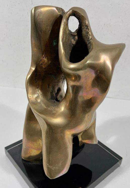 Kubistisches Paar Skulptur aus Bronze unleserlich Signiert | Kaufen auf Ricardo