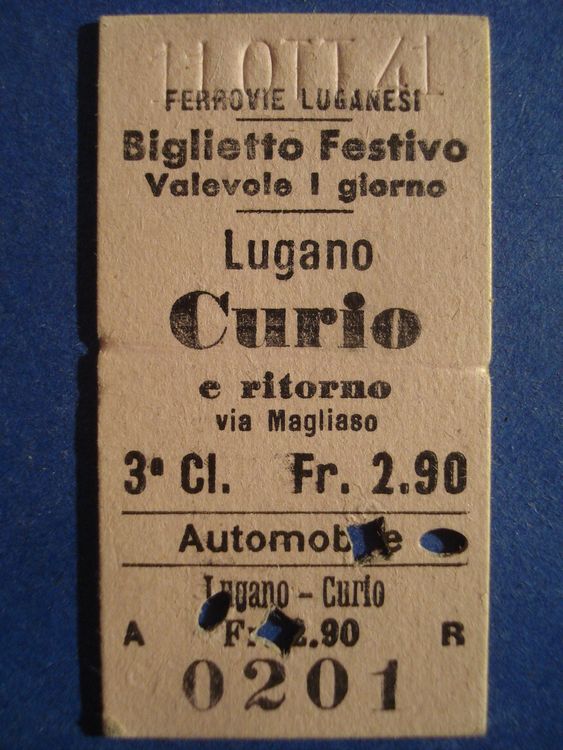 SBB - FERROVIE LUGANESI - 11.10.1941 - LUGANO - CURIO (Gebraucht) in Biel/Bienne für CHF 22 ...