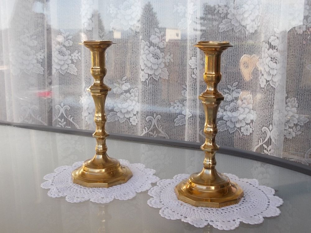24cm 10Kant Sockel Messing Kerzenständer im Paar (Pendant) (Gebraucht) in Ostermundigen für CHF ...