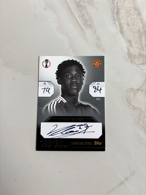 Mainoo Match Attax Extra 2024/25 Signature Style (Neu und ...