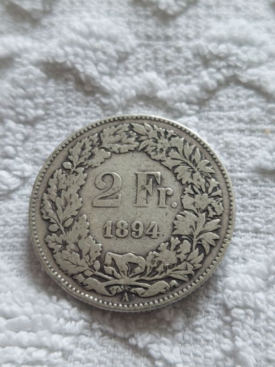 Silbermünze 2Fr. 1894 Schweiz | Kaufen auf Ricardo
