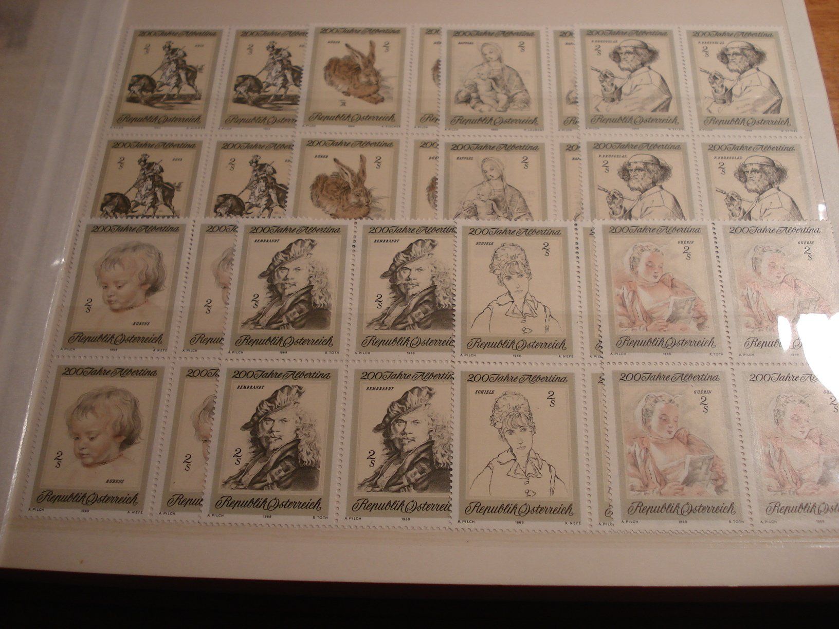 Österreich, Viererblock Satz 200 Jahre Albertina ** (Gebraucht) in ...