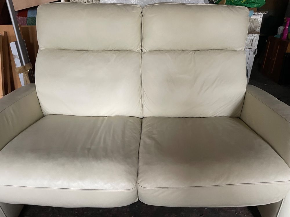 2ER LEDERSOFA ECRU | Kaufen auf Ricardo