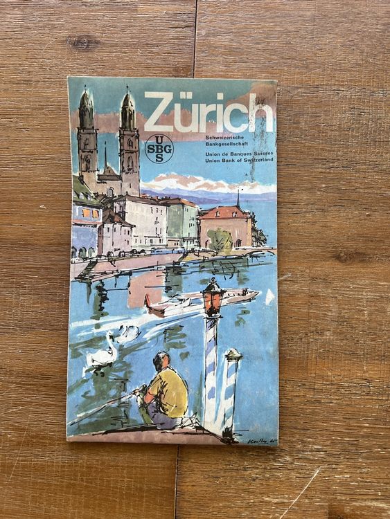 Plan de ville de Zurich vintage (Gebraucht) in Villars sur Glane für CHF 10 – mit Lieferung auf ...