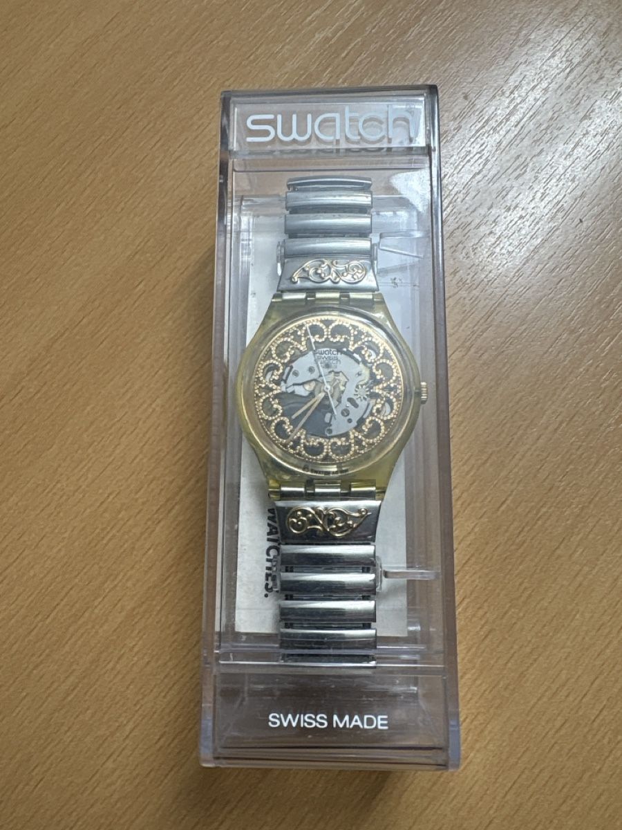 Model GK 137 Vintage Swatch, transparent/gold, Rarität (Neu (gemäss ...