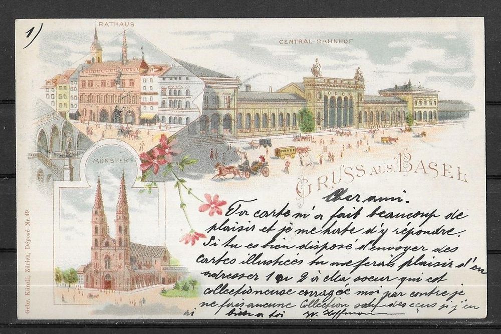 BS Gruss aus Basel 1898 (Litho) | Kaufen auf Ricardo