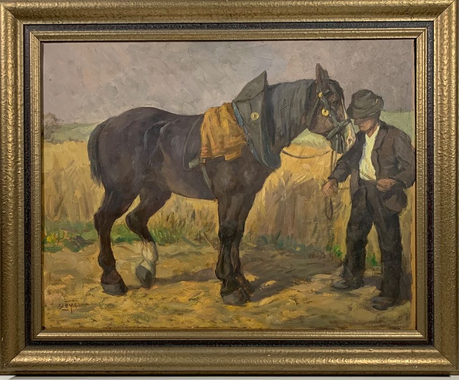 Gemälde Bauer mit Pferd im Kornfelder unleserlich Signiert (Gebraucht) in Root für CHF 60 – mit ...