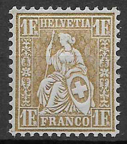 1864: Sitzende Helvetia 1 Fr.golden Nr.36 ** | Kaufen auf Ricardo