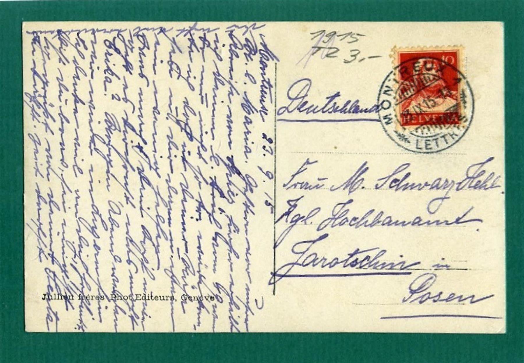 Montreux et la Dent du Midi, 1915 (Gebraucht) in Sargans für CHF 0.7 – mit Lieferung auf Ricardo ...