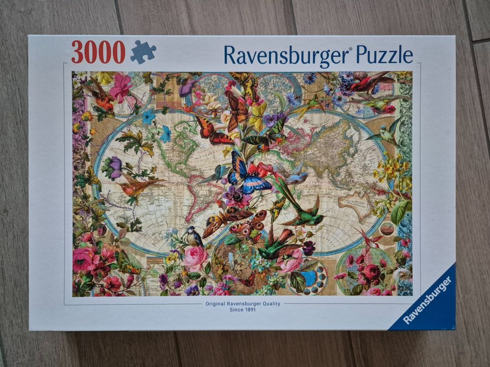 Puzzle 3000, Ravensburger, 'Flora und Fauna, Weltkarte''' (Gebraucht ...