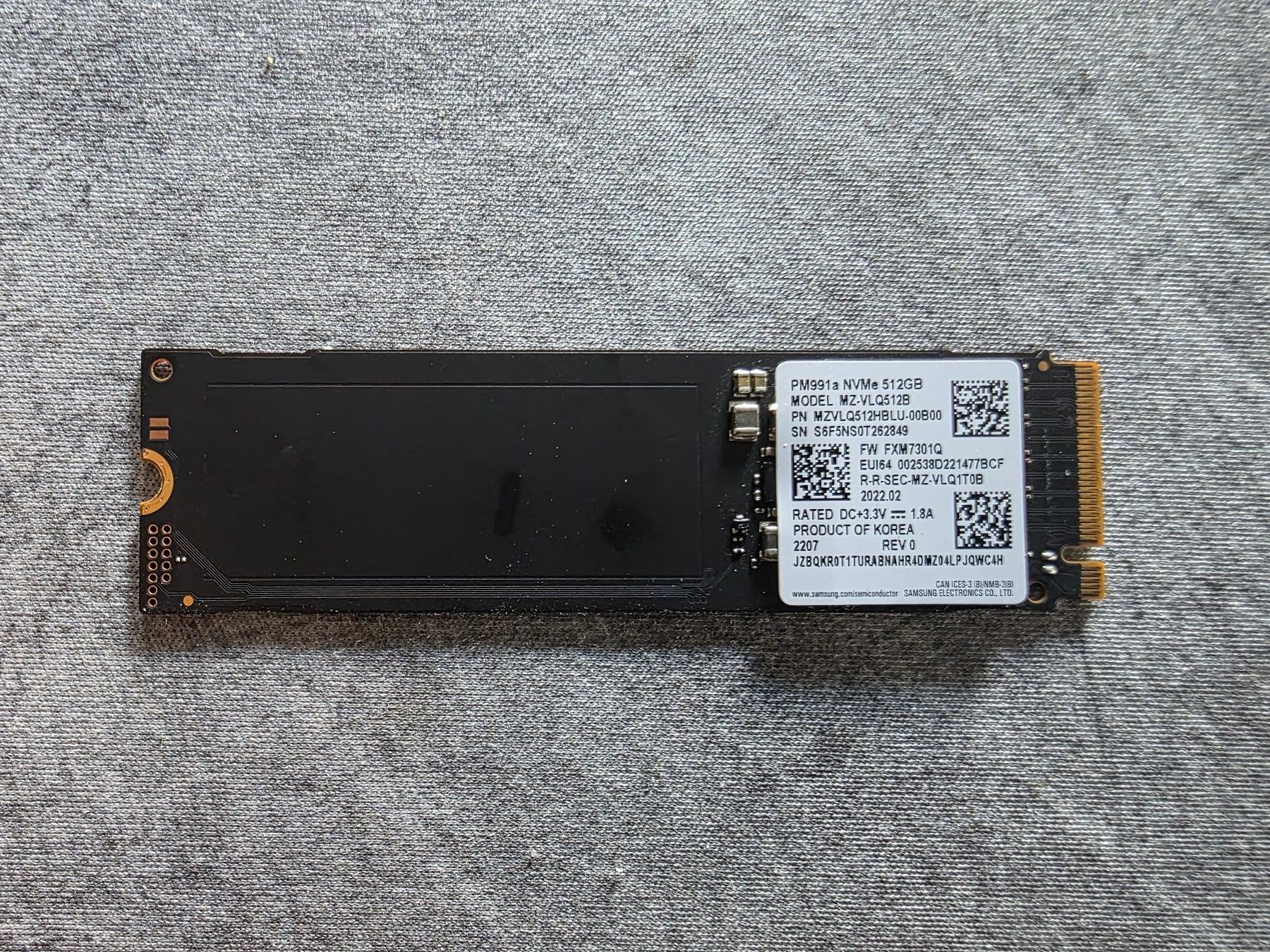 SSD Samsung PM991A 512GB PCIe NVME M.2 2280 (512GB) (Gebraucht) in ...