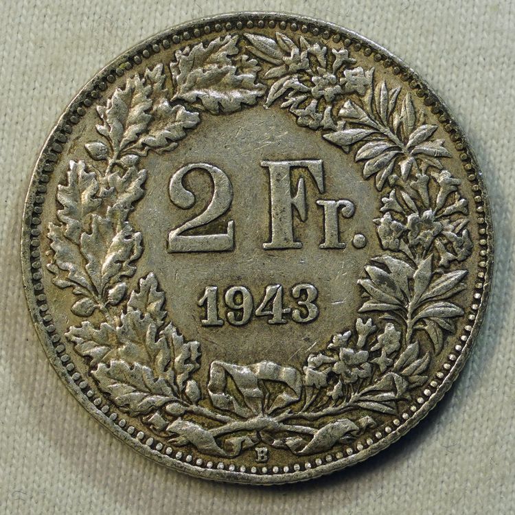 2 Franken 1943 (Gebraucht) in Männedorf für CHF 5 – mit Lieferung auf Ricardo kaufen