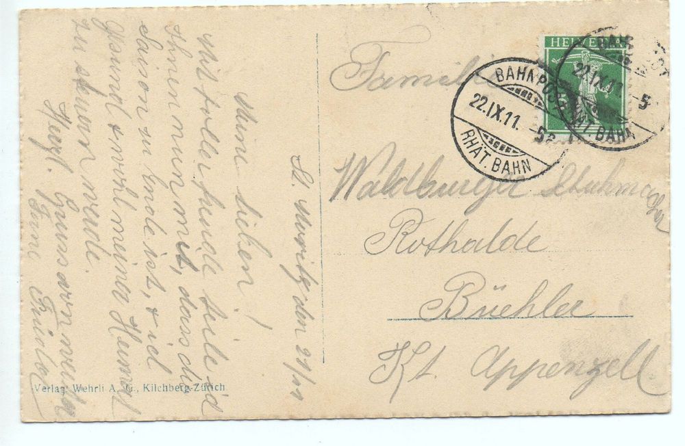 ST. MORITZ Pferde-Kutsche, Stempel Bahnpost Rhät. Bahn | Kaufen auf Ricardo