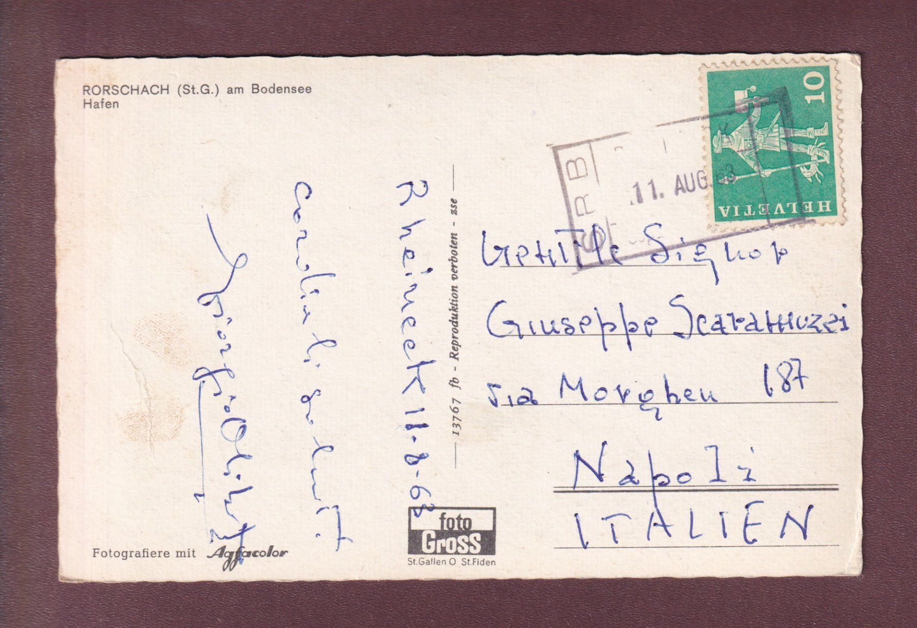 RORSCHACH - Hafen - 1963 Bahnstempel // Falte // (D'occasion) à Pully ...