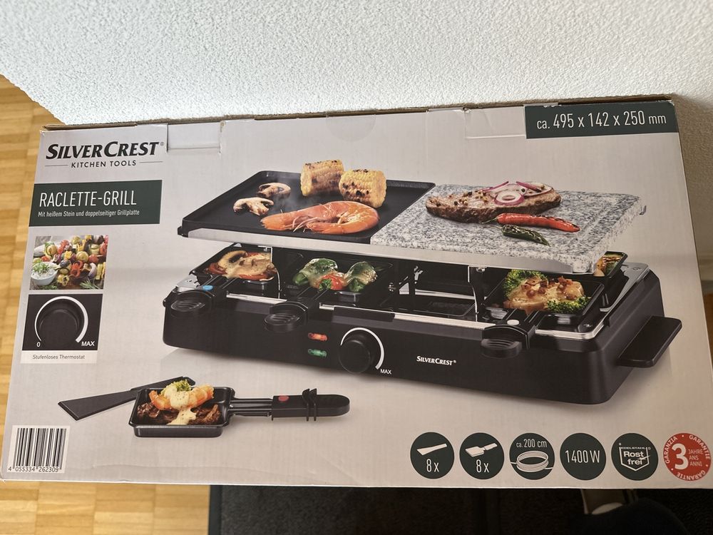 Raclette-Grill SilverCrest mit heissem Stein, neuwertig (Gebraucht) in Jona für CHF 20 – nur ...
