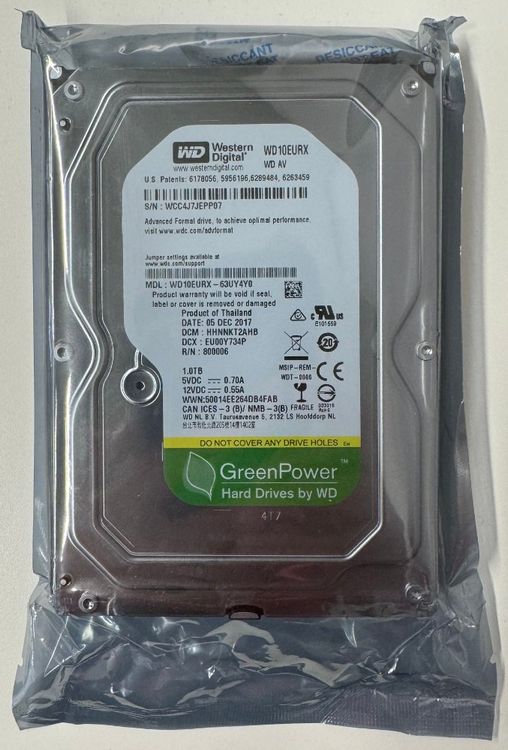 WD AV-GP 3.5" 1TB fabrikneu und originalverpackt (Neu und ...