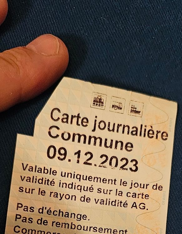 Carte journalière Commune CFF 09/12/2023 | Kaufen auf Ricardo