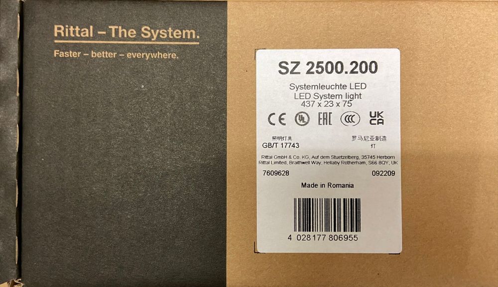 🔴 Rittal Systemleuchte Server 2500.200 - 2 Stück /466A (Neu und ...
