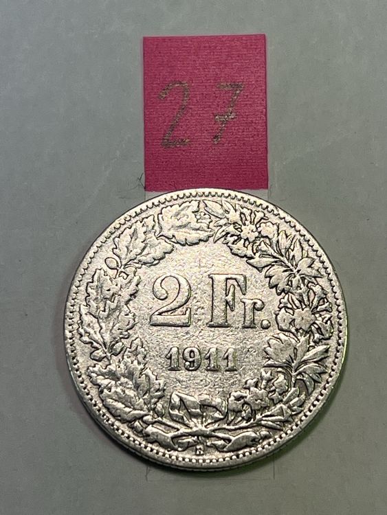 Silbermünze 2 Franken Helvetia 1911 Schweiz Swiss | Kaufen auf Ricardo