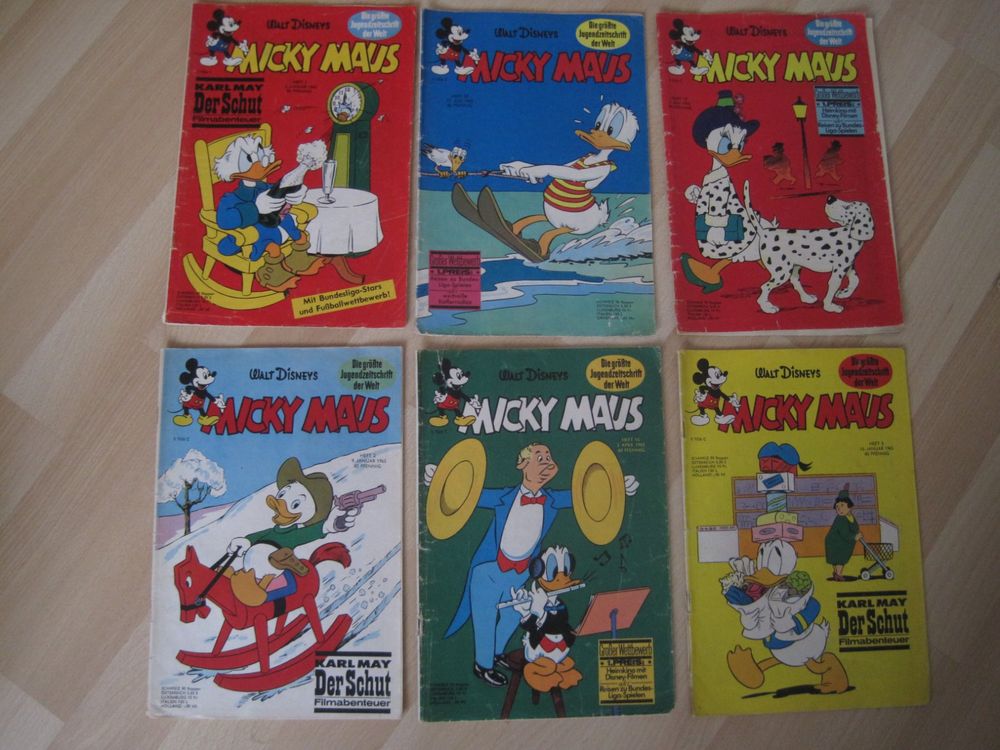Micky Maus 1965 Nr 1,2,3,14,18,29 mit Karl May Der Schut LOT (Gebraucht ...