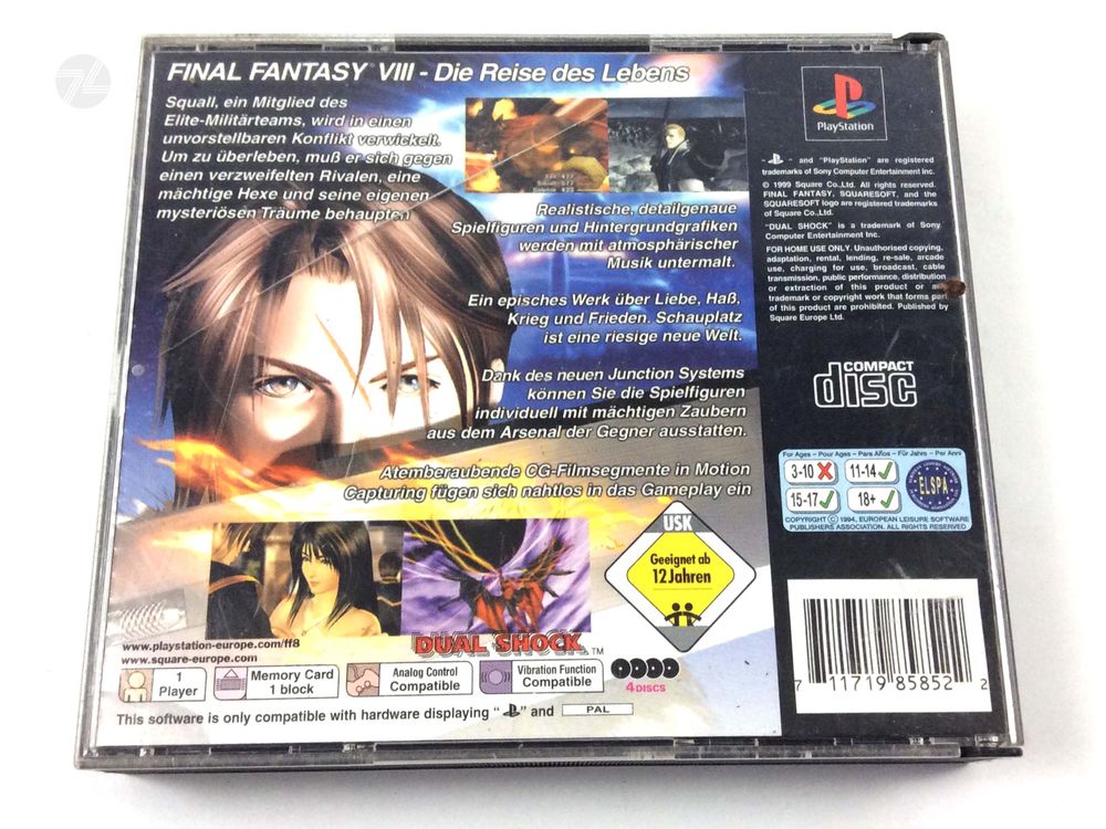 Final Fantasy VIII 8 PS1 Playstation 1 Game PAL | Kaufen auf Ricardo