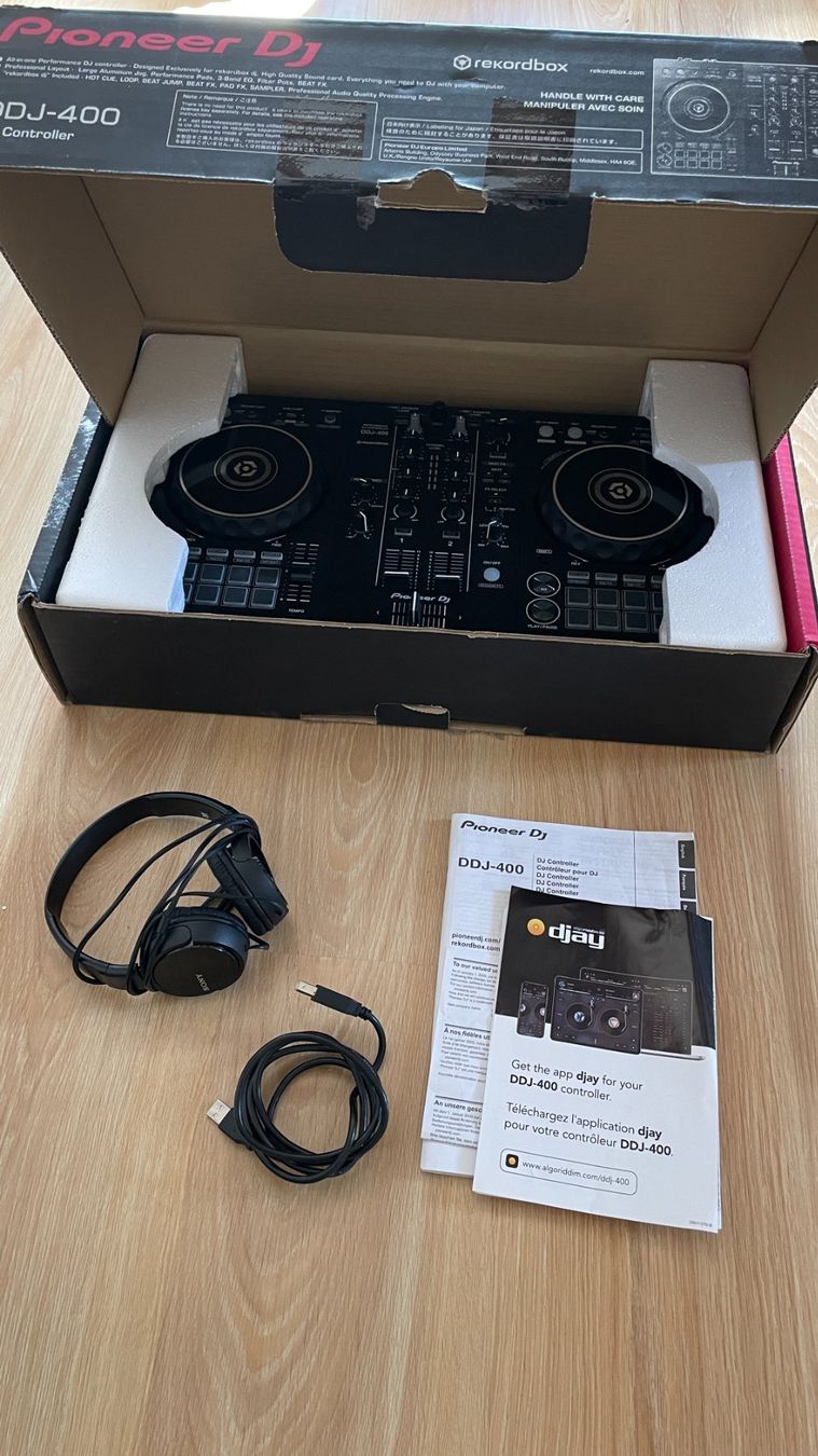Pioneer Dj Controller DDJ-400 + headphones and cable (Gebraucht) in ...
