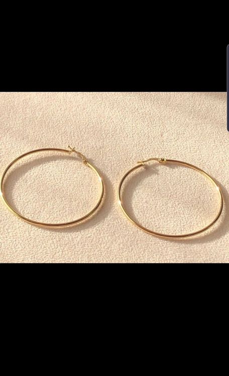 Gelbgold Creolen 750 | Kaufen auf Ricardo