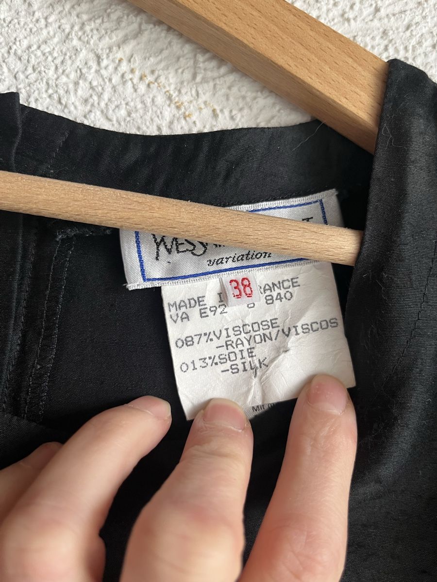 Yves Saint Laurent, Top noir en soie, Taille 38, Été (Neuf (Voir ...