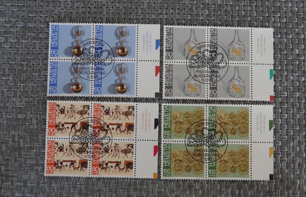 Pro Patria 4er-Block Jahresausgabe 1993 ET-Gestempelt (Neu (gemäss Beschreibung)) in Goldau für ...