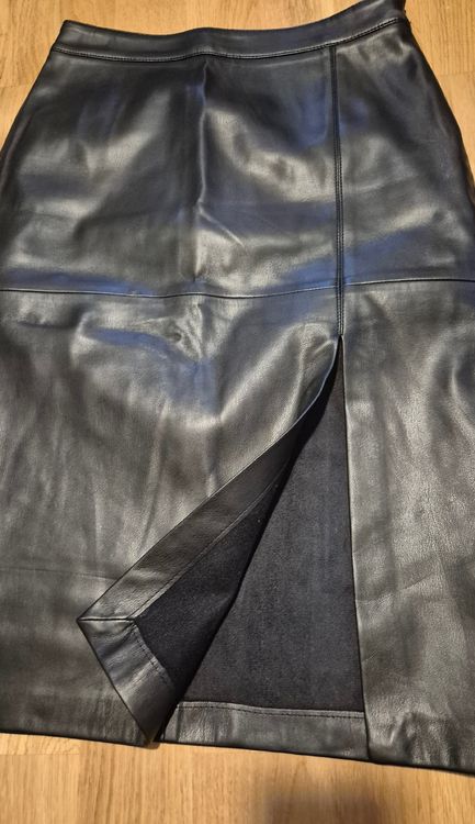 MNG MANGO Lederrock, Gr. 34, Bleistiftrock, Schwarz (Gebraucht) in ...