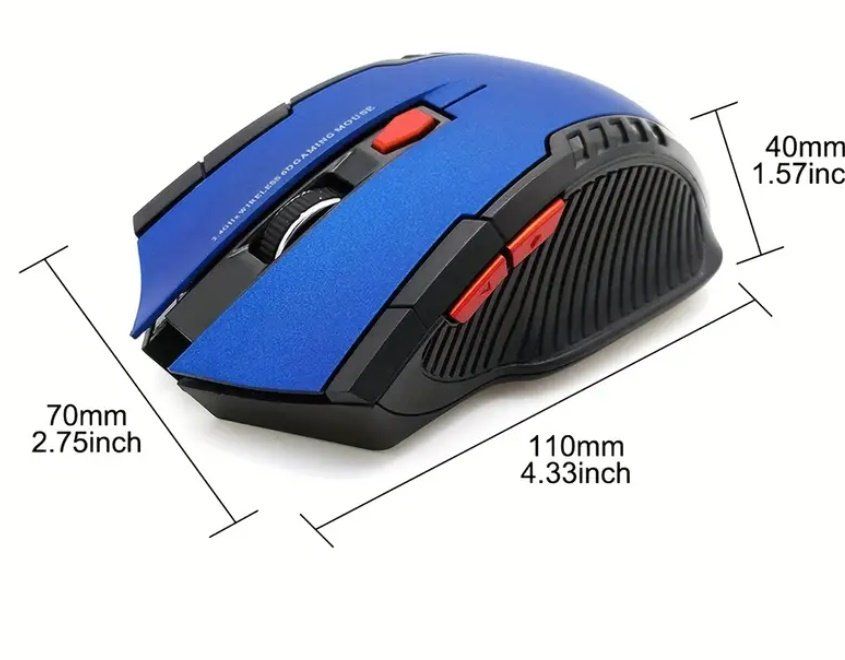 Maus 2.4GHz Drahtlose für Computerspiele mit USB-Empfänger (Neu (gemäss ...