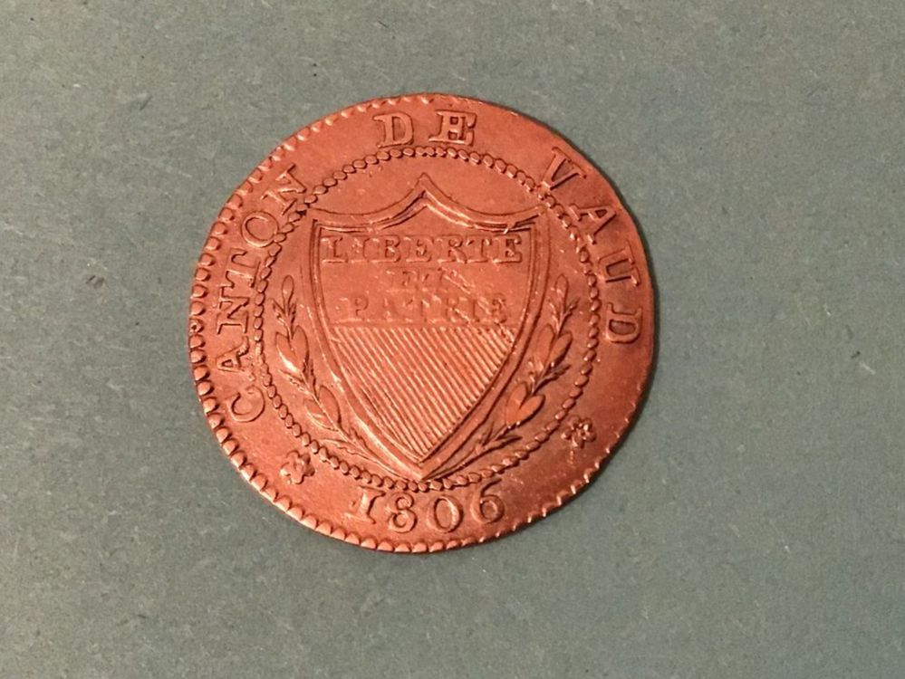 Waadt/Vaud 1/2 Batzen /5 RP 1806 (Gebraucht) in St. Niklaus VS für CHF ...